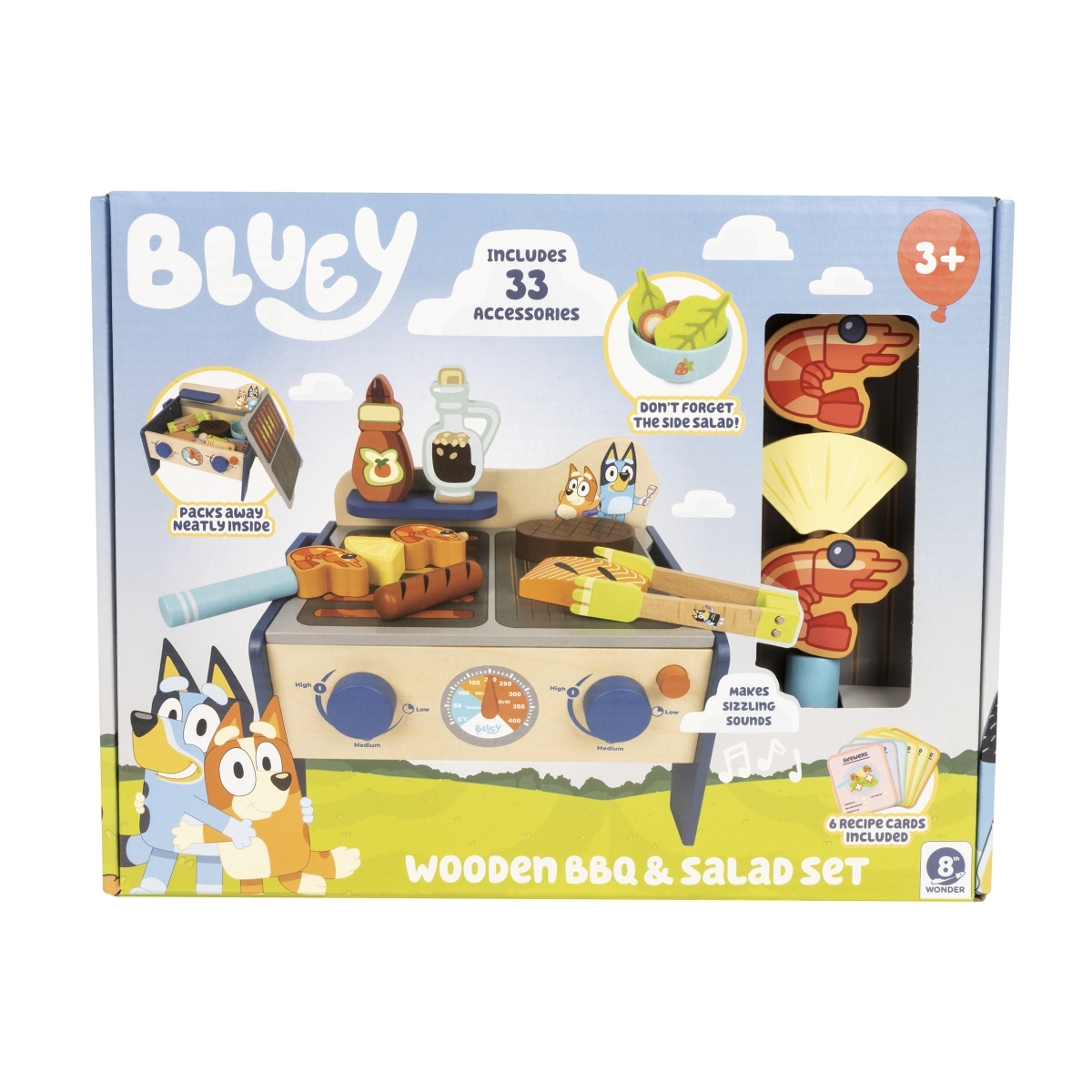 BLUEY puidust grillimiskomplekt, 247C | Mängunõud